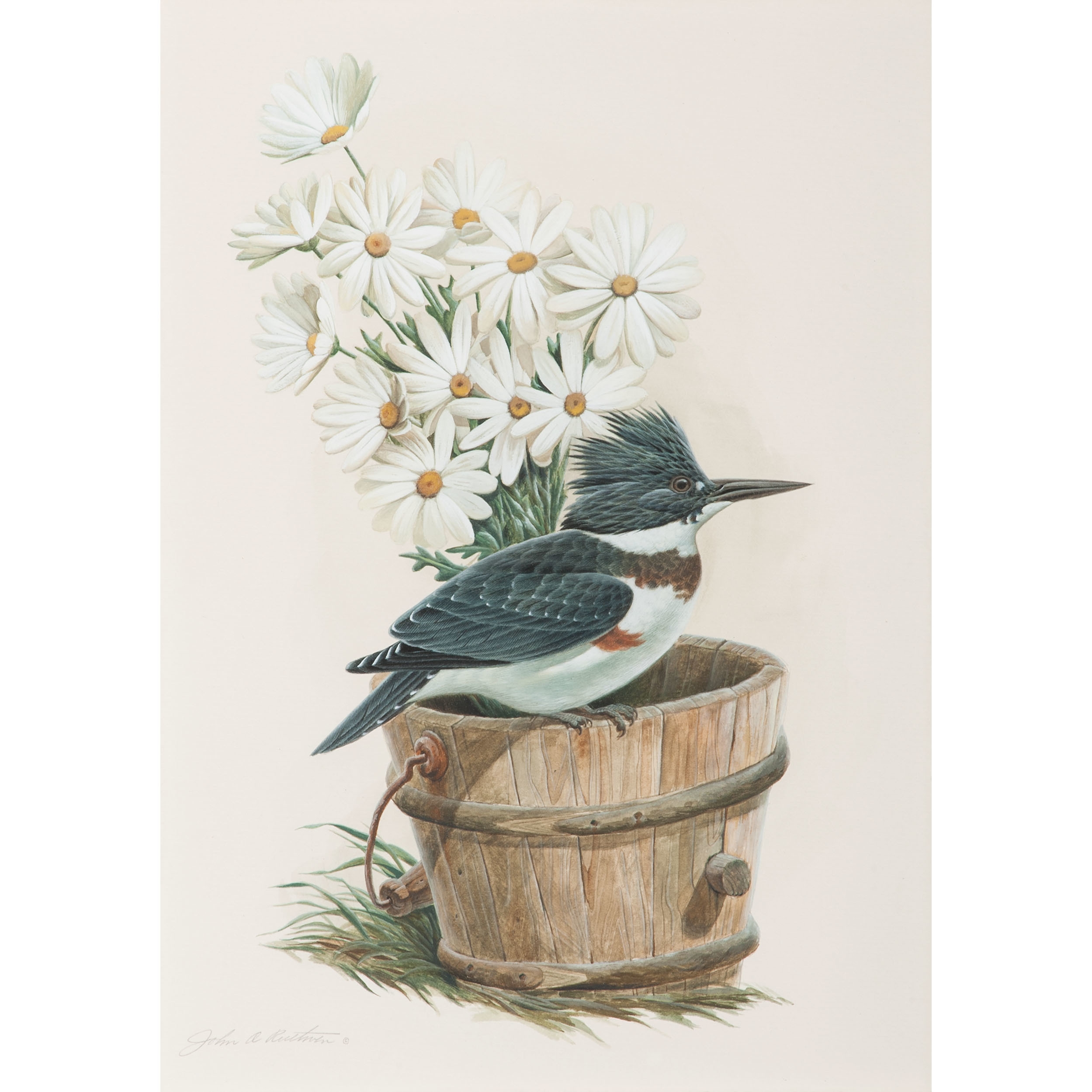John Ruthven | Downy Woodpeckers | MutualArt