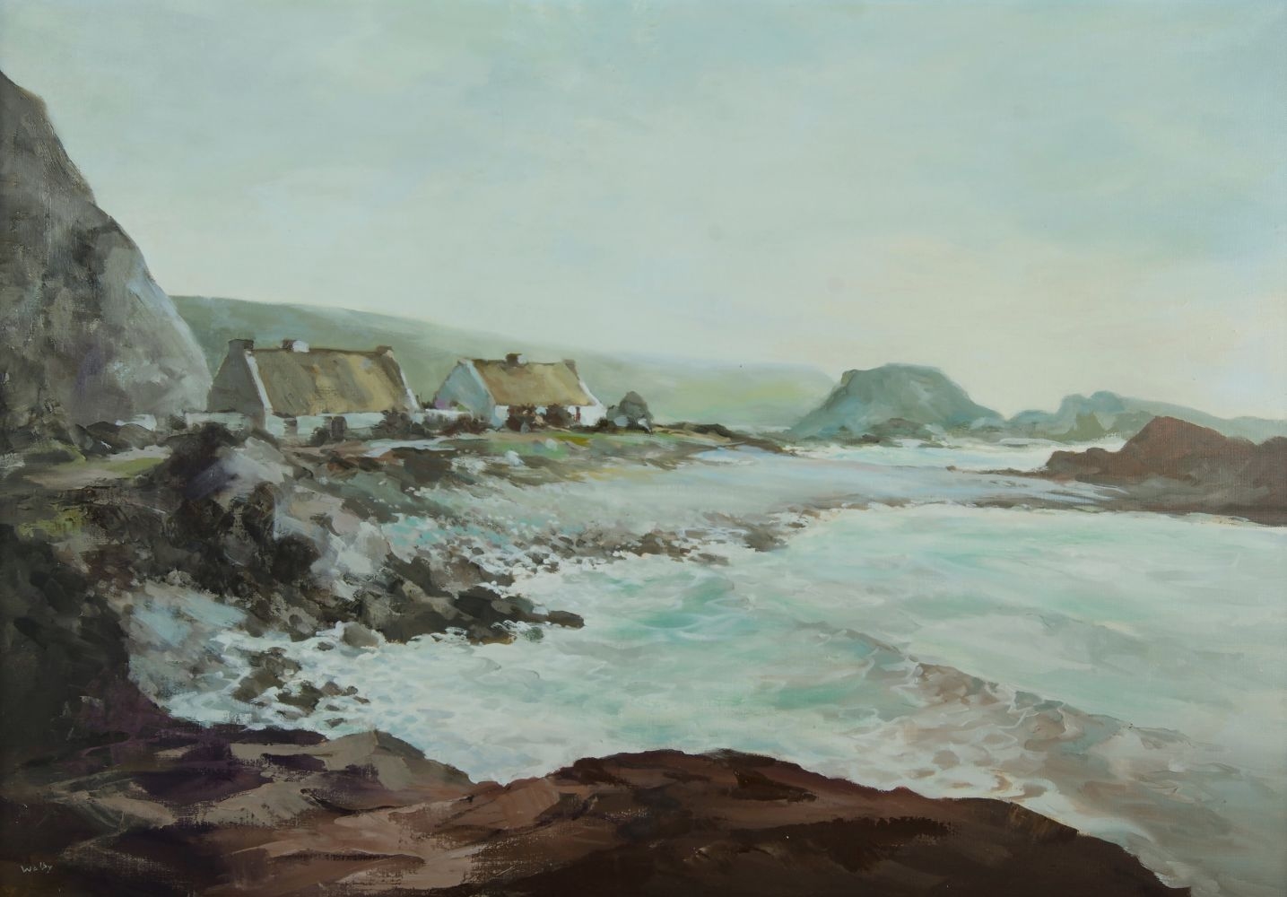 Gerald Walby | Irish Coastal Village | MutualArt