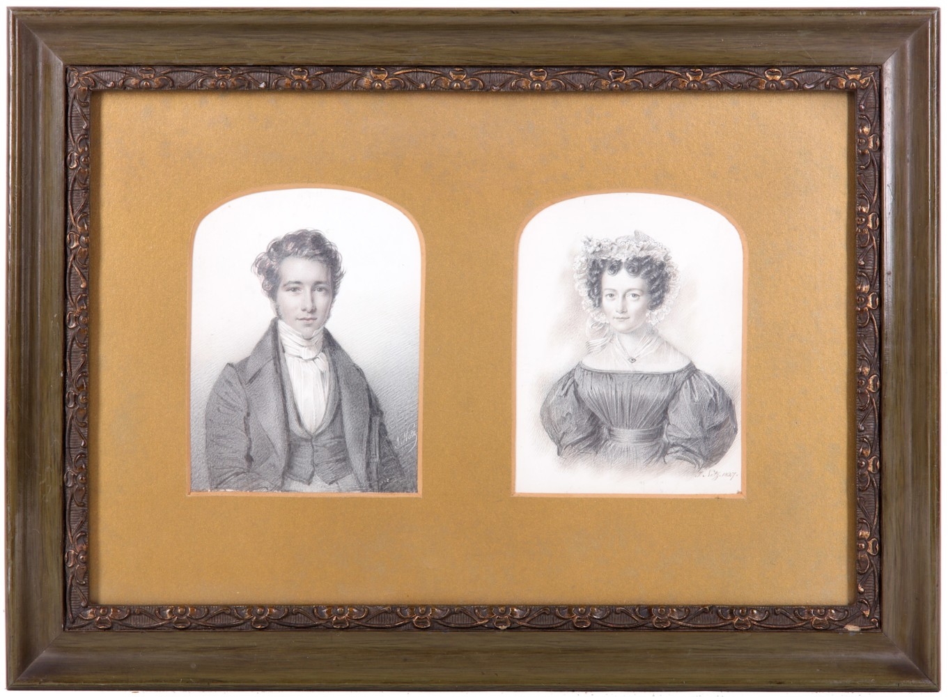 Johannes Notz | A pair of portrait miniatures of a young Lady and ...