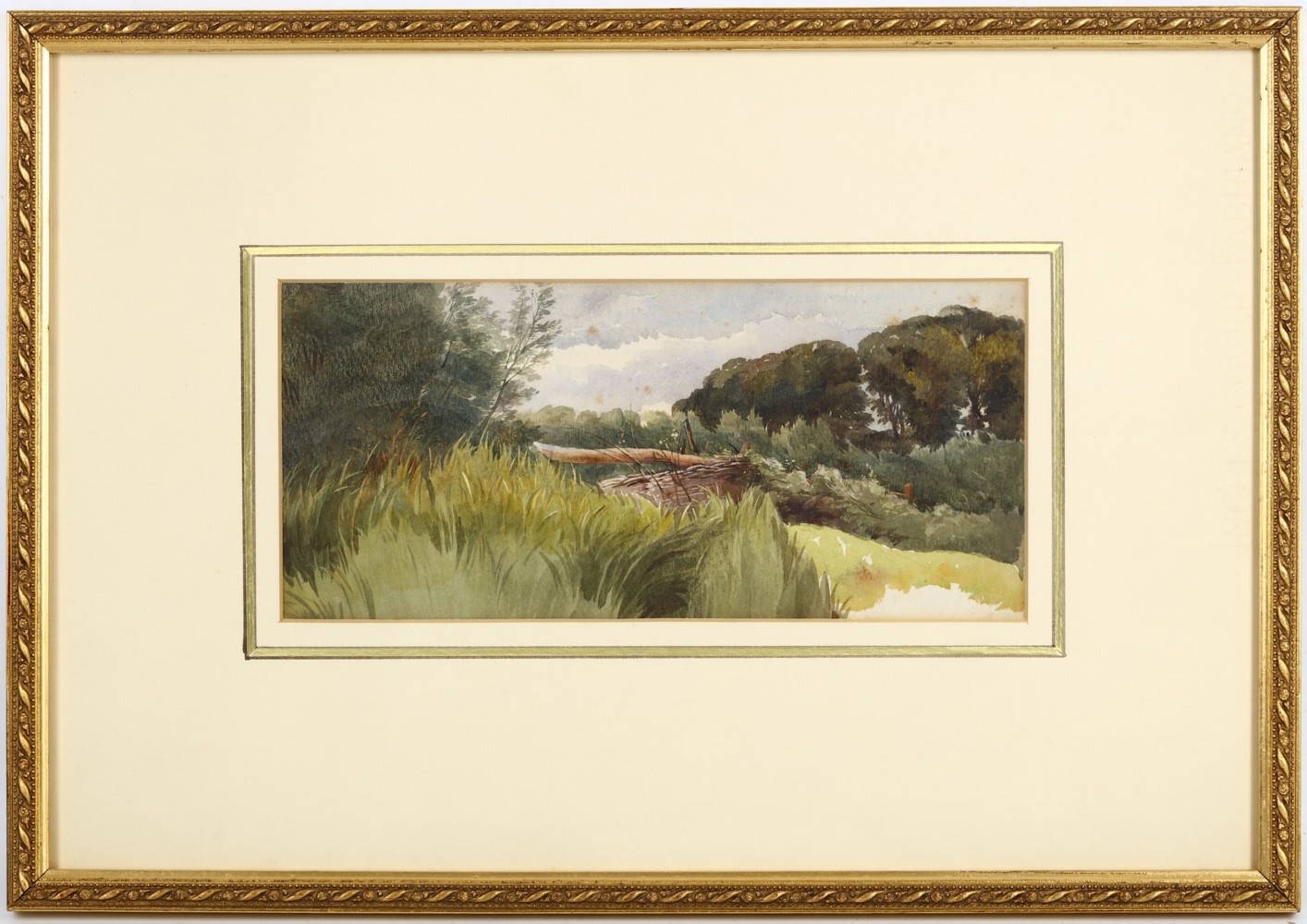 John Middleton | A summer landscape with fallen tree across a path ...