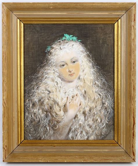 Florence Anne Claxton | A girl with long flowing hair wearing a wreath ...