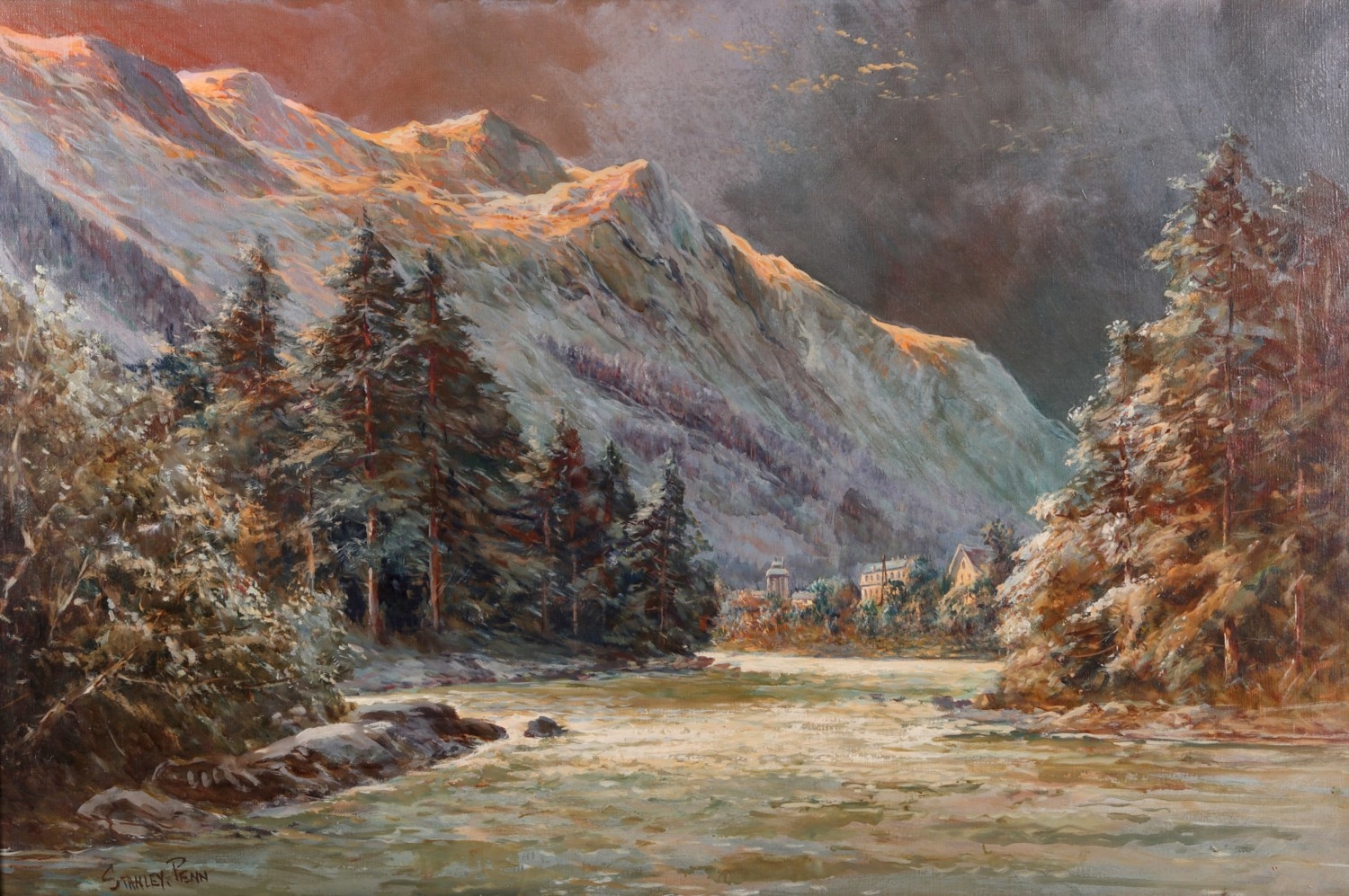 Stanley Penn | December sunset at Chamonix-L’Arve and Mont Blanc ...