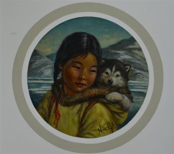 Nori Peter | A Pair: Airut and Her Puppy & Odark the Young Fisherman ...