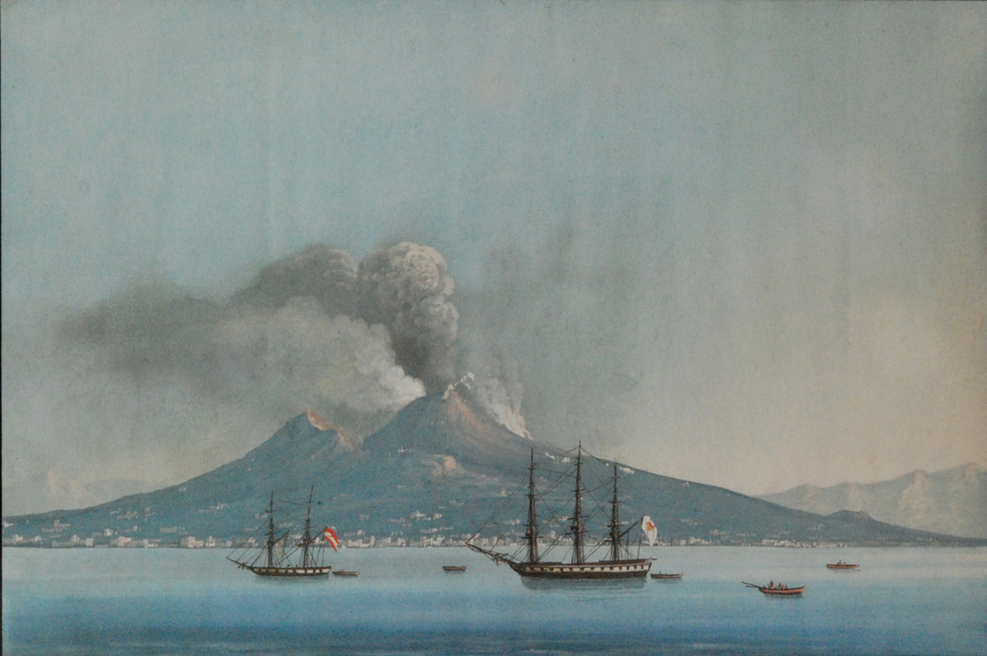 Neapolitan School, 19th Century | The Eruption of Vesuvius (1822 ...