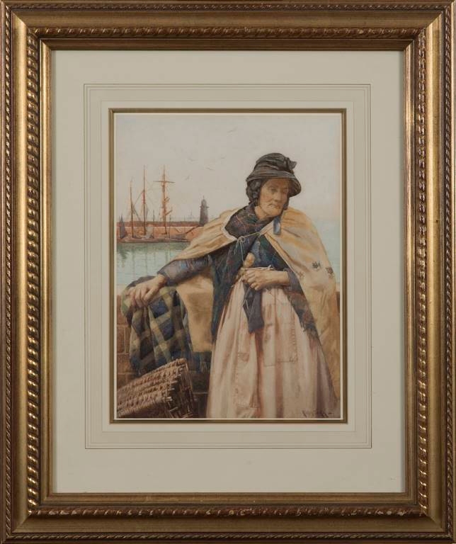Ralph Todd | Old Cornish Fisherwoman at Newlyn | MutualArt