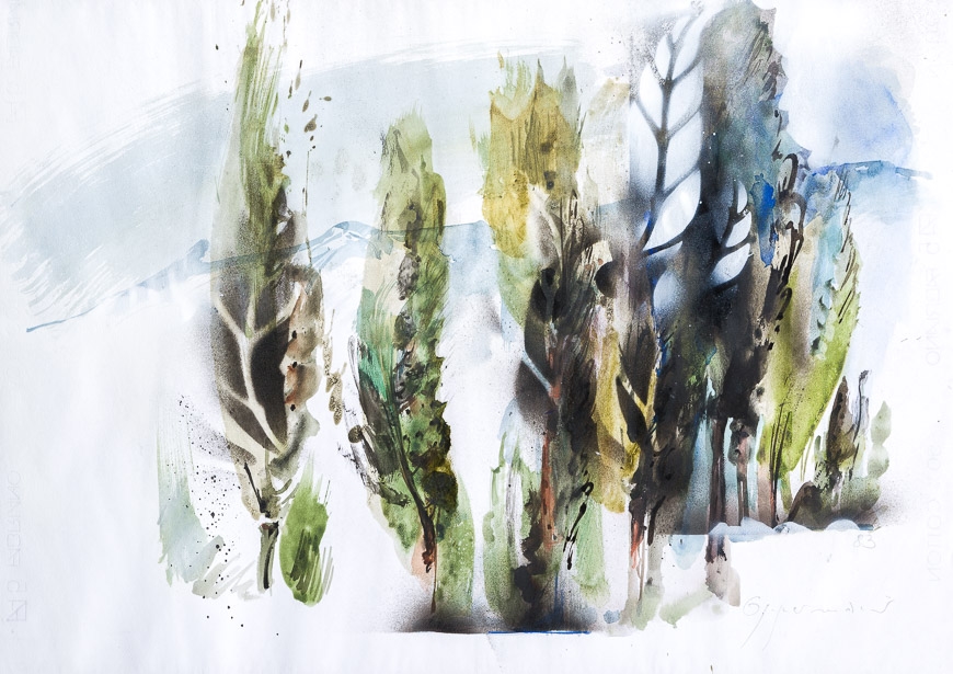 Karl Oppermann | Zypressenhain. (1983) | MutualArt