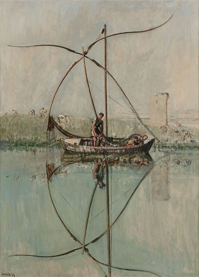 Leonid Berman | Les pêcheurs de Cesenatico (1937) | MutualArt