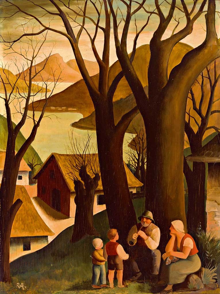 Robert Aigner | Familie unter Bäumen | MutualArt