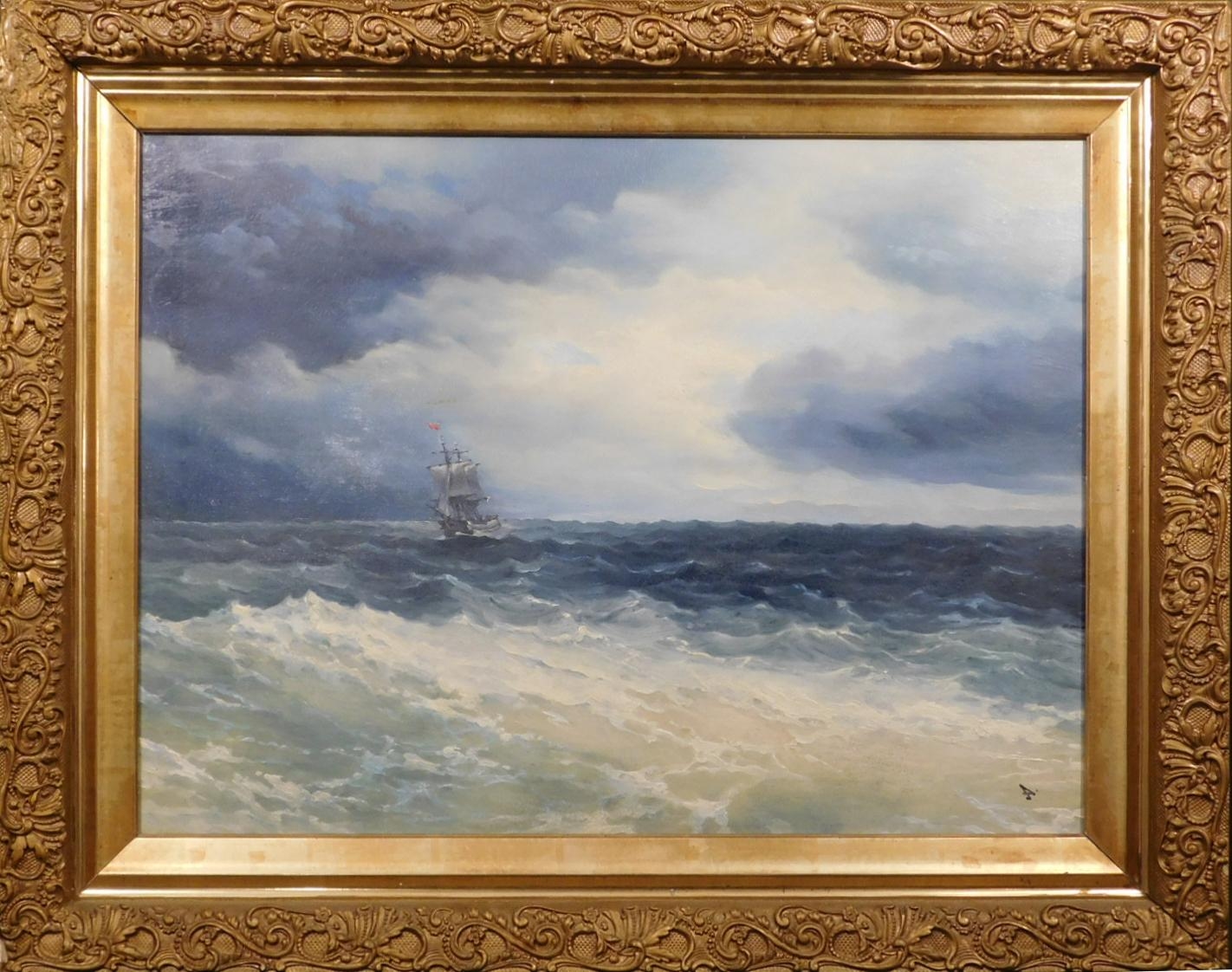 Ivan Aivazovsky | Ship At Sea (1895) | MutualArt