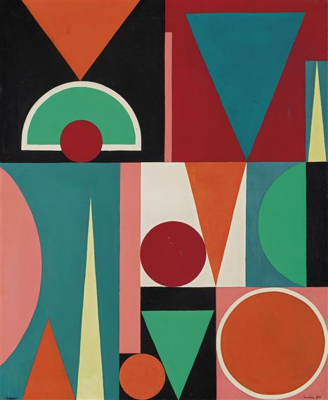 Auguste Herbin | DIMANCHE I (1950) | MutualArt