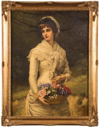 William Oliver Jr. | A Moment's Reflection (1880) | MutualArt