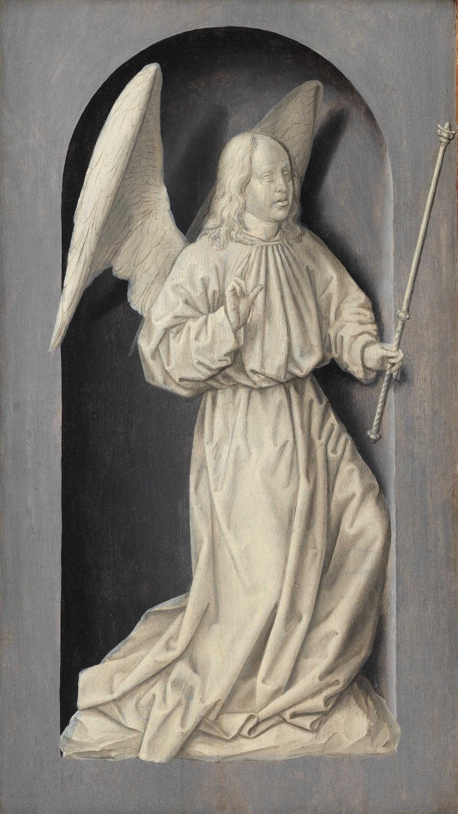 Jan Provoost | The Angel of the Annunciation in a stone niche | MutualArt