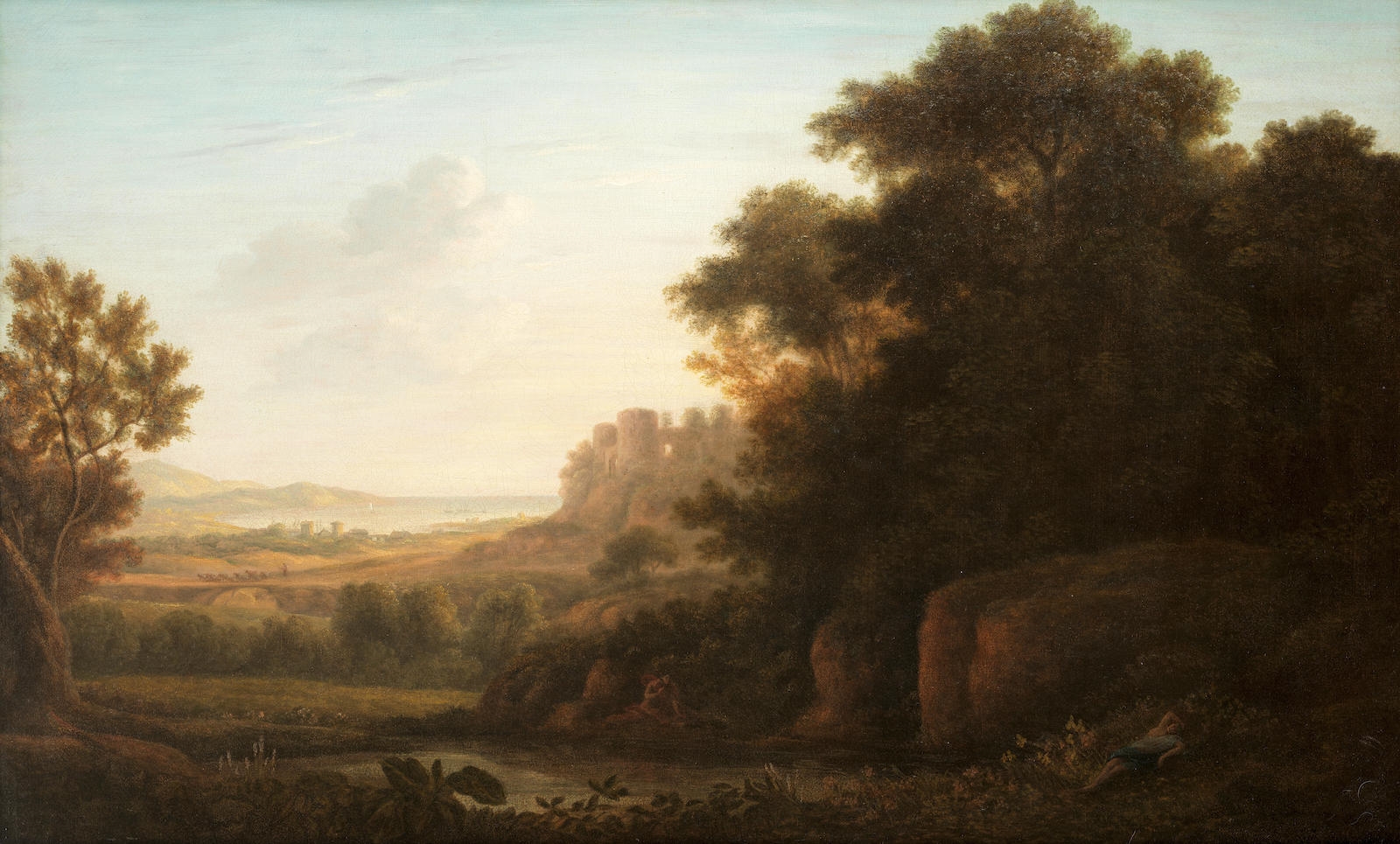 Jacob More | A view of the Bay of Naples with the figures of Narcissus ...