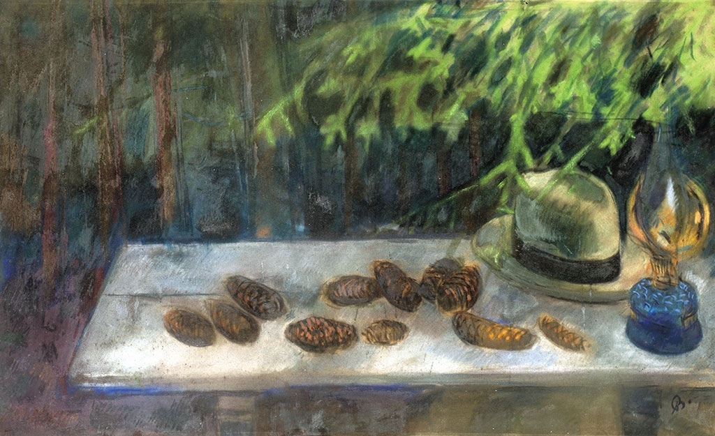 Aurél Bérnath | Still-life with hat by Killer Lake (1943) | MutualArt