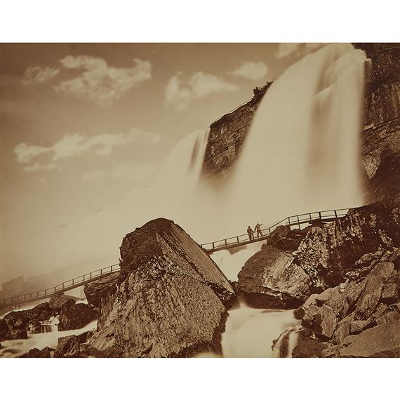 George Barker | Niagara Falls With Walkway (Circa 1888) | MutualArt