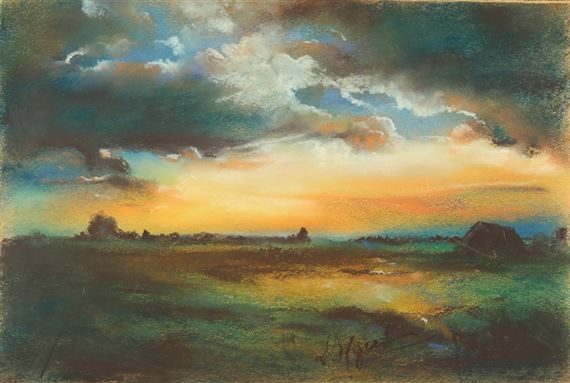 Leon Wyczolkowski | Countryside at Sunset | MutualArt