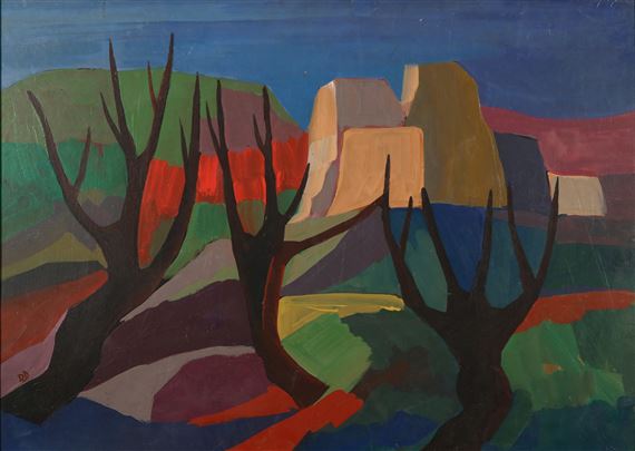 Barbero David | Western Landscape with Cactus | MutualArt