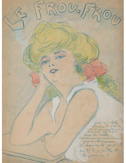 A. Redtrand | Le Frou Frou magazine cover study (1908) | MutualArt