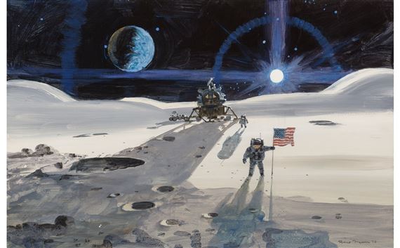 Robert T. McCall | Study of The First Moon Landing (1973) | MutualArt