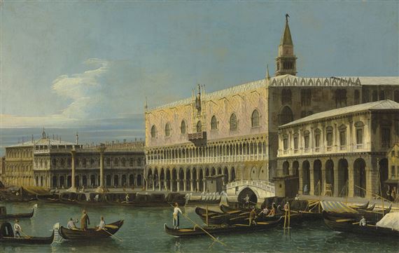 Bernardo Bellotto | Venice, a view of the Molo, looking west, with the ...