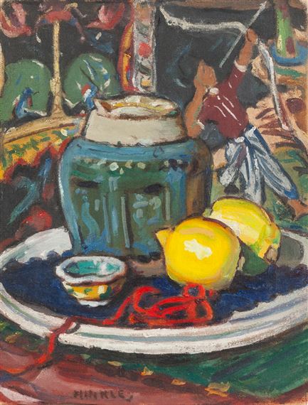 Clarence Hinkle | Still Life with Lemons and Jar (Circa 1935) | MutualArt
