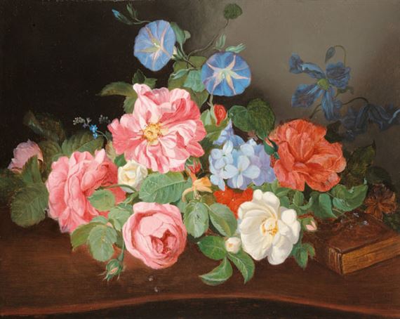 Andreas Lach | Flower still life with book | MutualArt