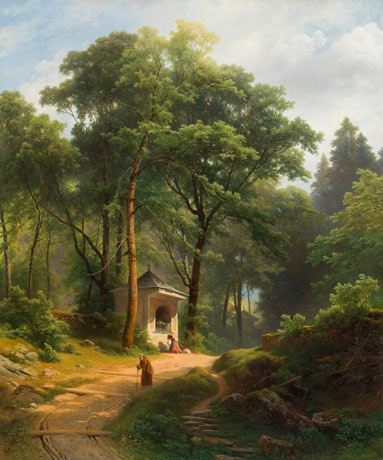 Josef Holzer | Devotion at a crossroad station at the Kapuzinerberg in ...