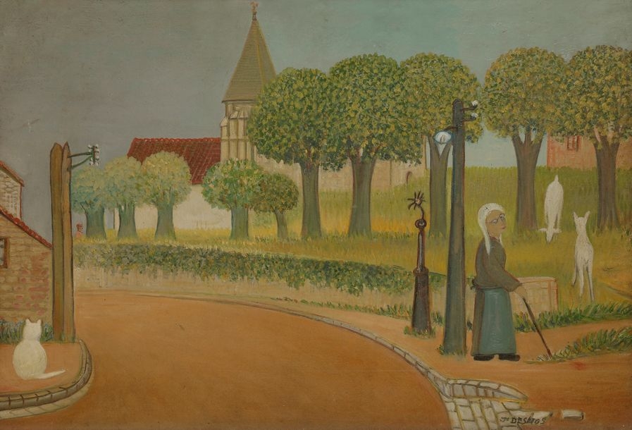 Ferdinand Desnos | Vieille femme aux chèvres | MutualArt