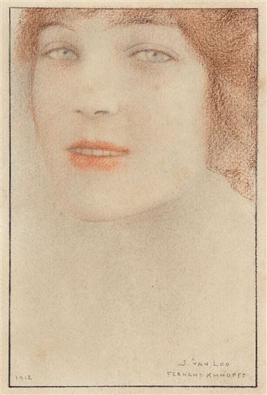 Fernand Khnopff | The Kiss - Le baiser (1918) | MutualArt