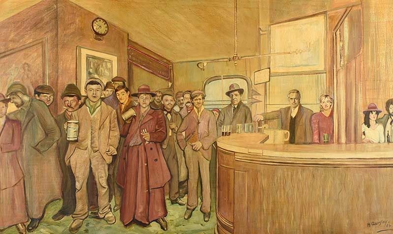 Alan Quigley | IRISH BAR WITH ALEX HIGGINS & BARRY MCGUIGAN | MutualArt