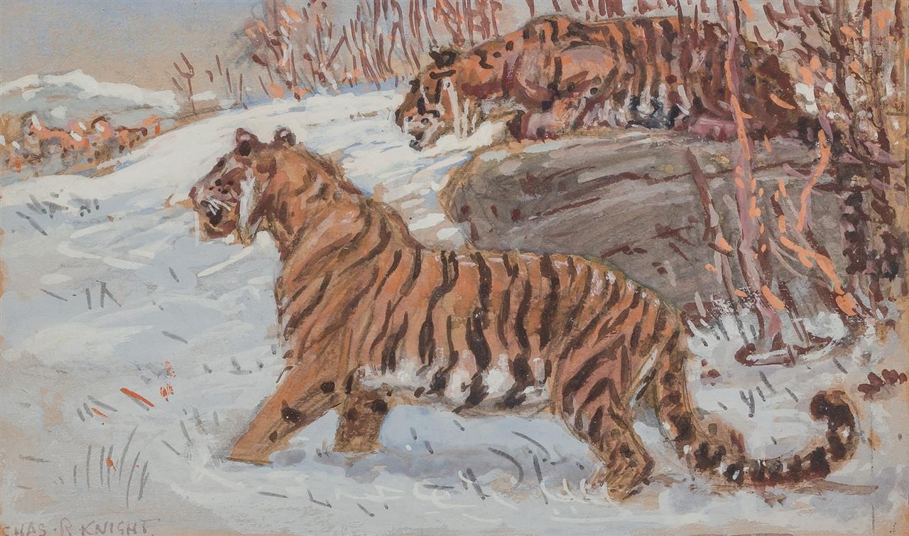 Charles R. Knight | Two Tigers | MutualArt
