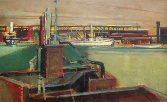 Joseph Floch | Harbor Scene (1964) | MutualArt