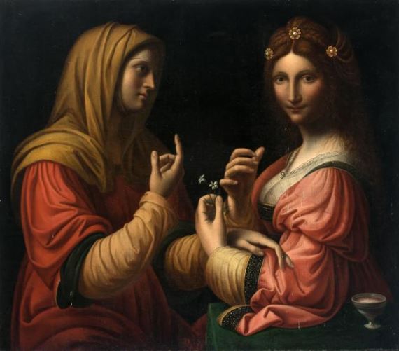 Bernardino Luini | An Allegory of Modesty and Vanity (The Conversion of ...