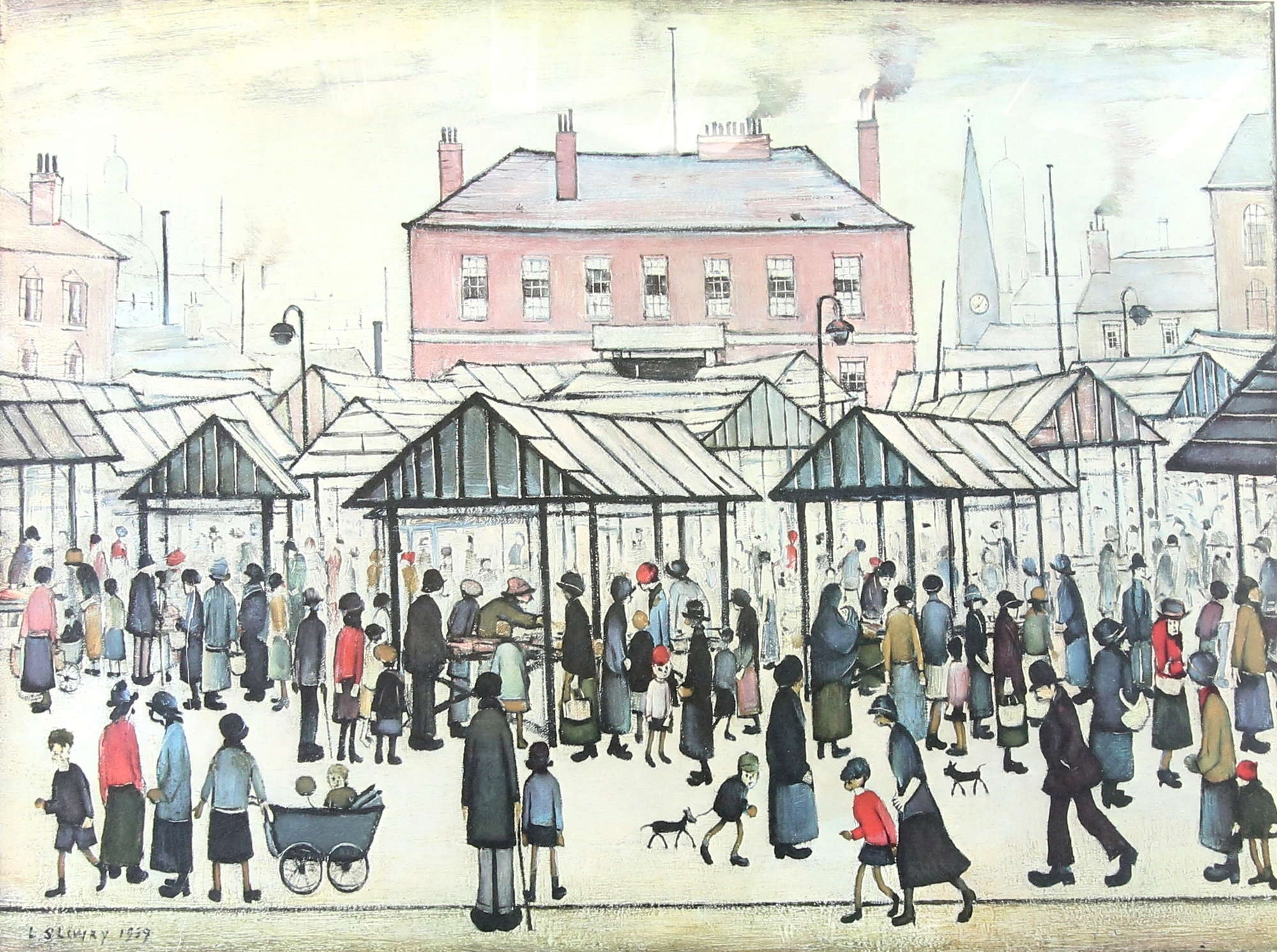 Laurence Stephen Lowry | Market Scene (1939) | MutualArt