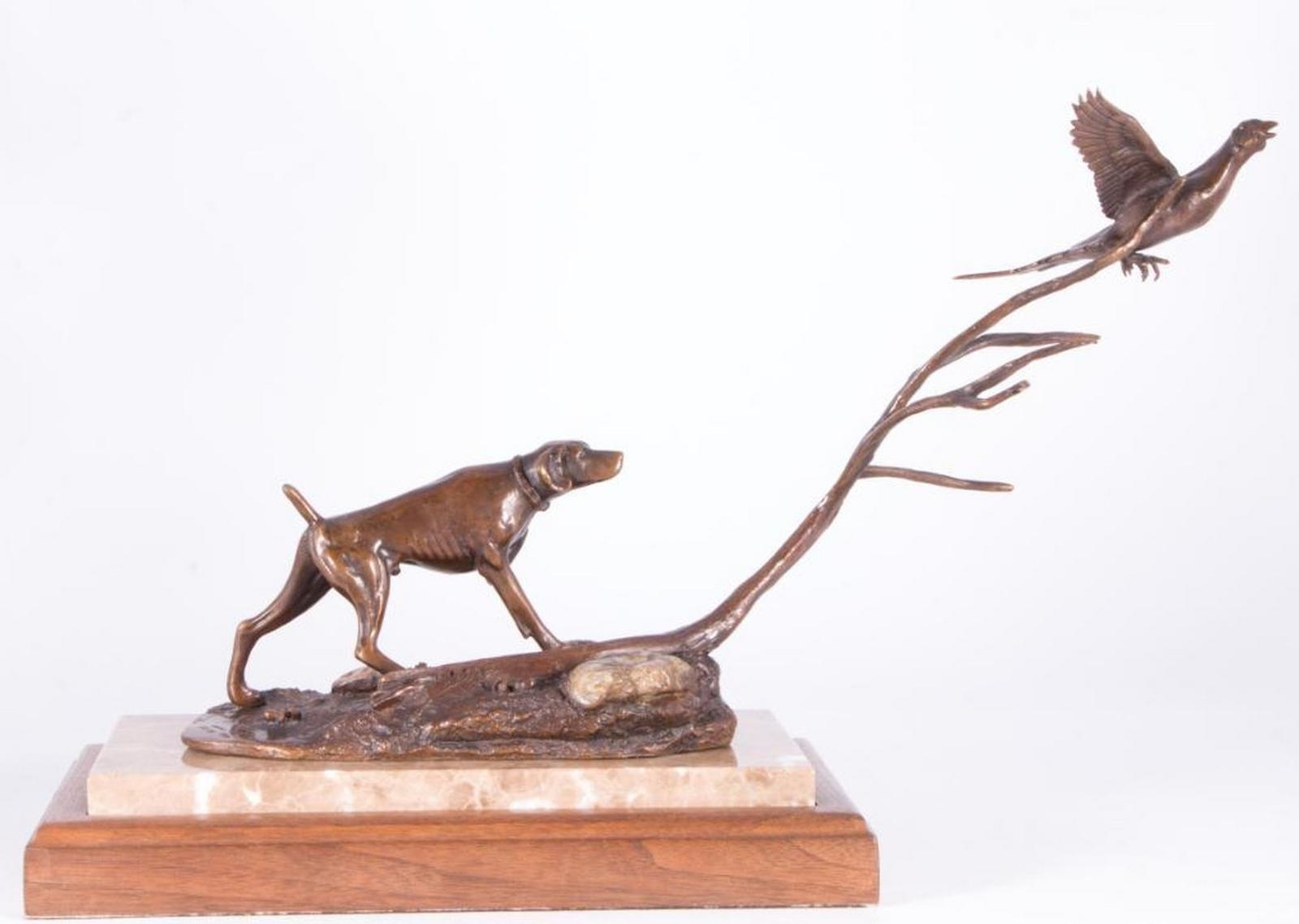 Stan Bentall | German Short Hair Pointer and Pheasant (1999) | MutualArt