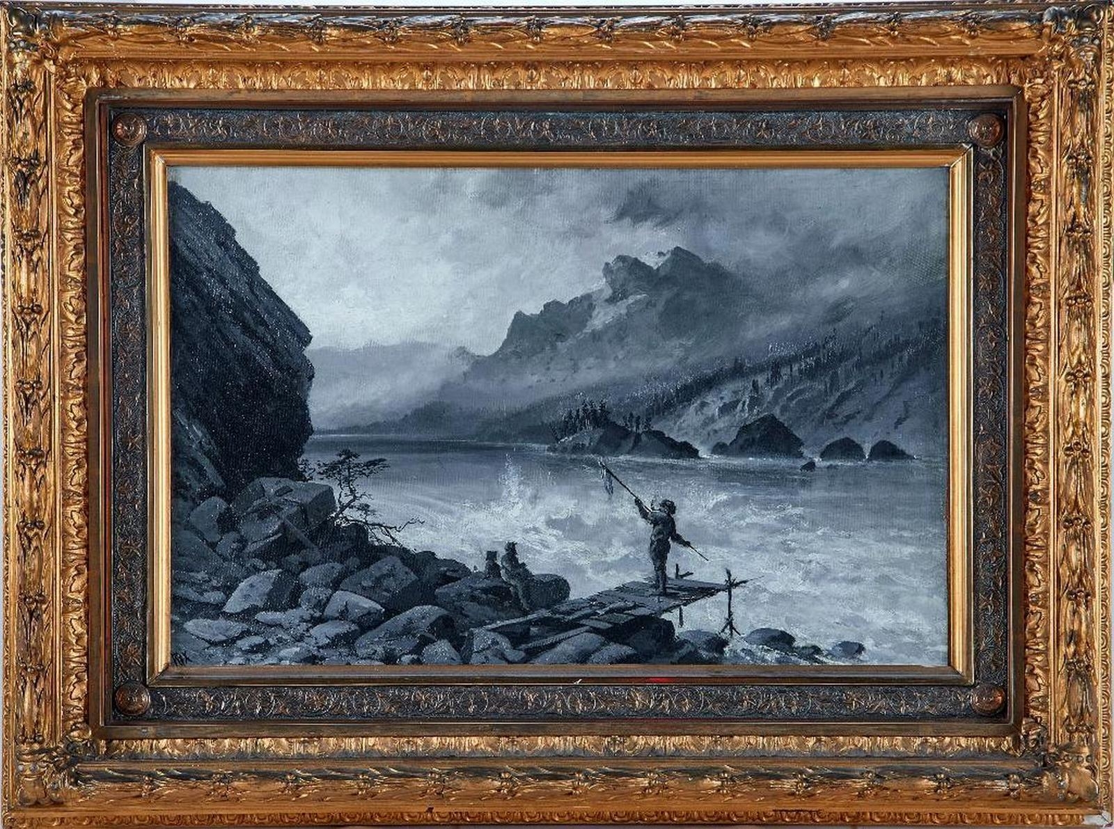 Julian Walbridge Rix | Mountain fishing scene | MutualArt