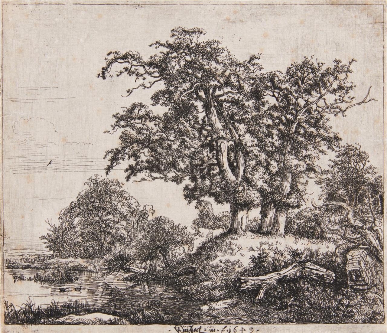 Jacob van Ruisdael | Die drei Eichen (1649) | MutualArt