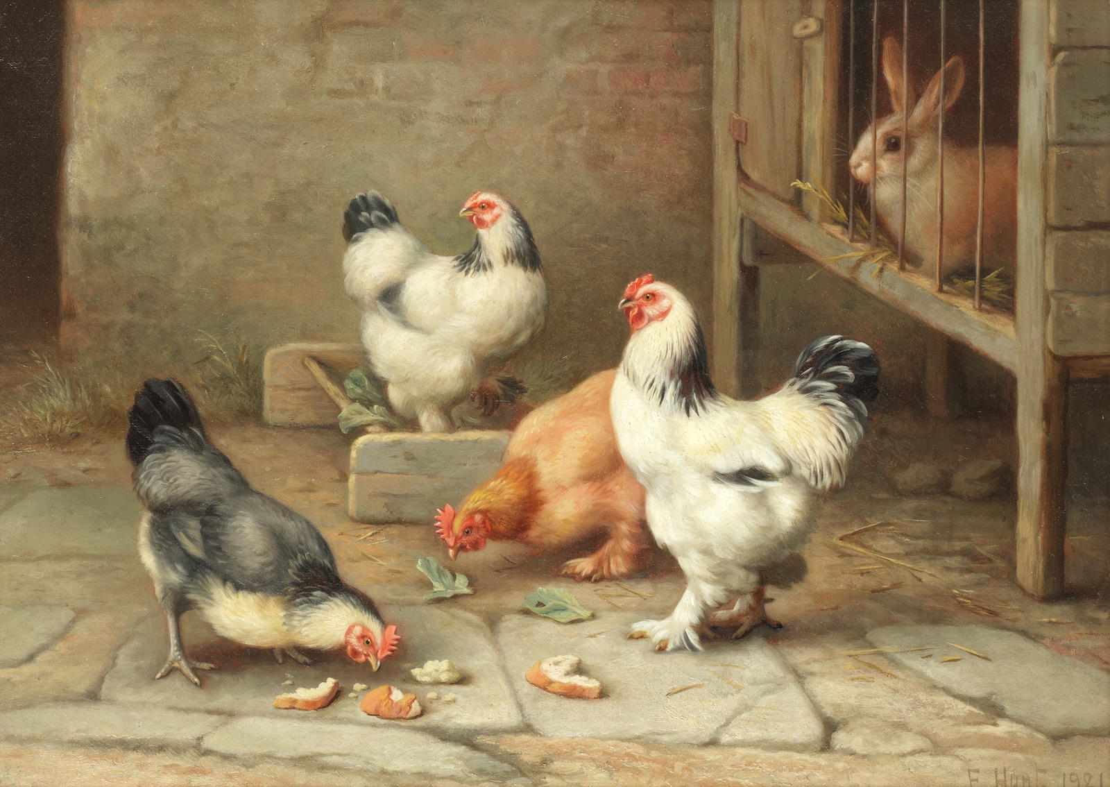 Edgar Hunt | A shared meal (1947) | MutualArt