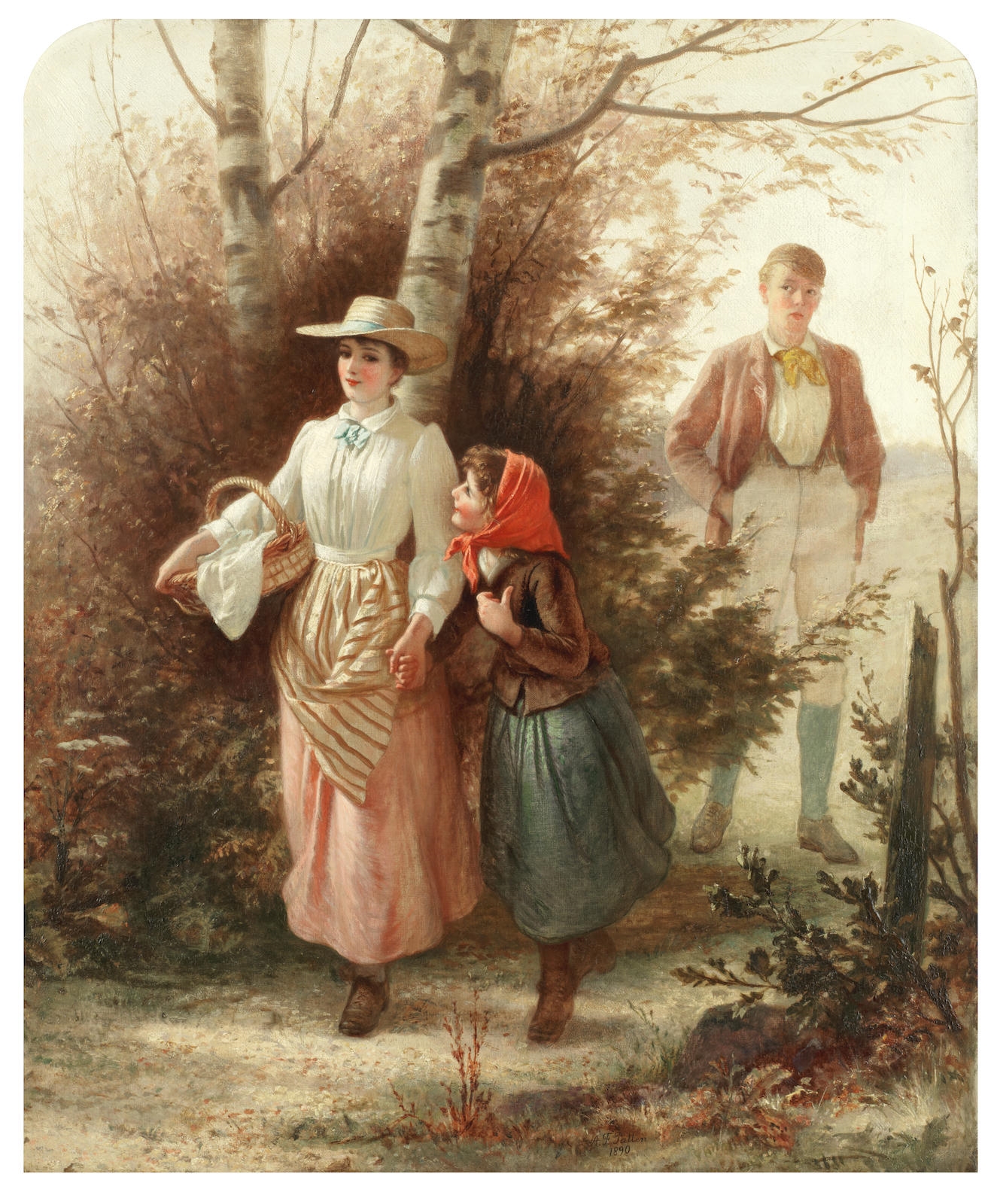 Alfred Fowler Patten | 'A bashful swain' (1890) | MutualArt