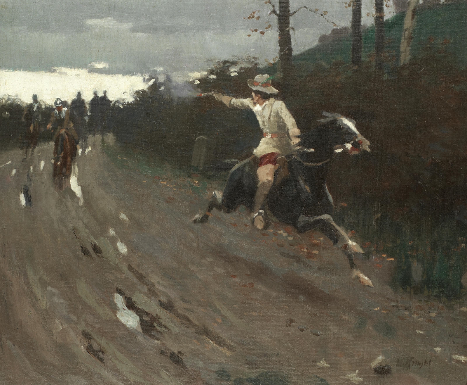 Harold Knight | The chase | MutualArt