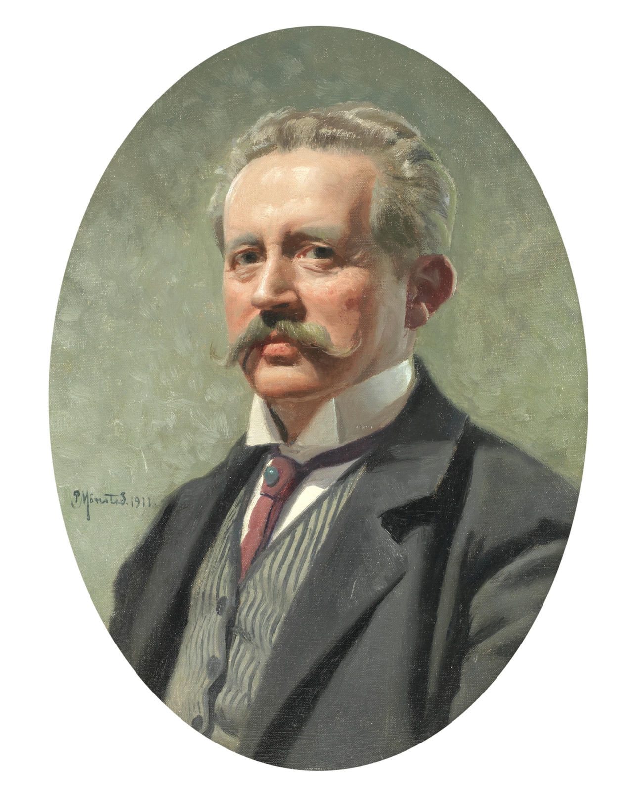 Peder Mork Monsted | A pair of portraits, thought to be the artist and ...