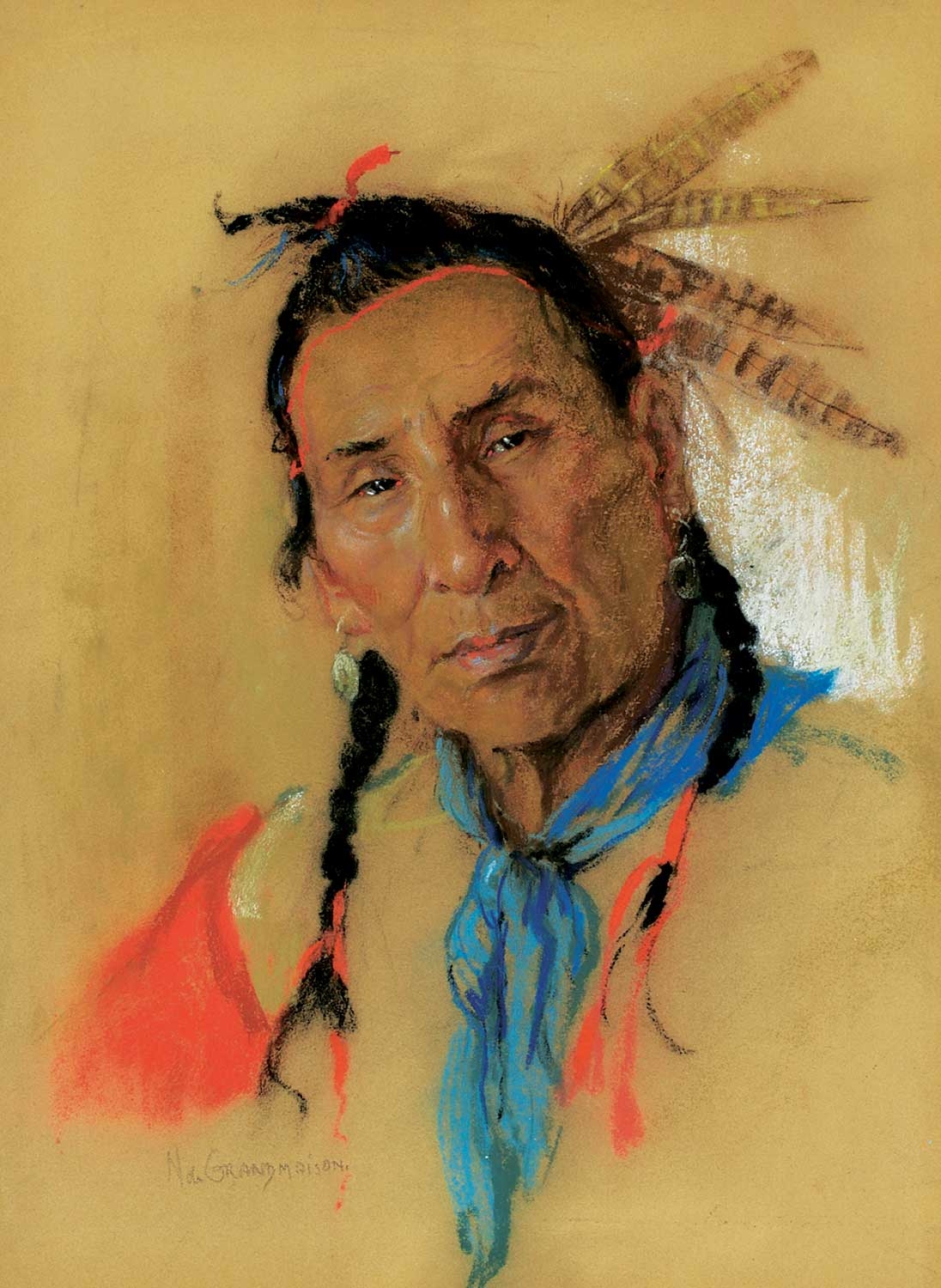 Nicholas de Grandmaison | Untitled - Blood Indian Brave (Circa 1930 ...