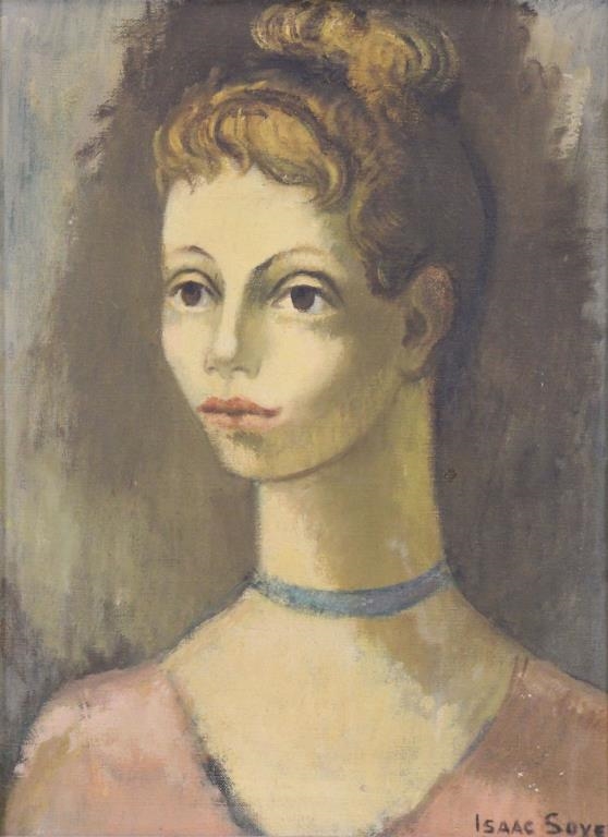 Isaac Soyer | Portrait of a Girl | MutualArt