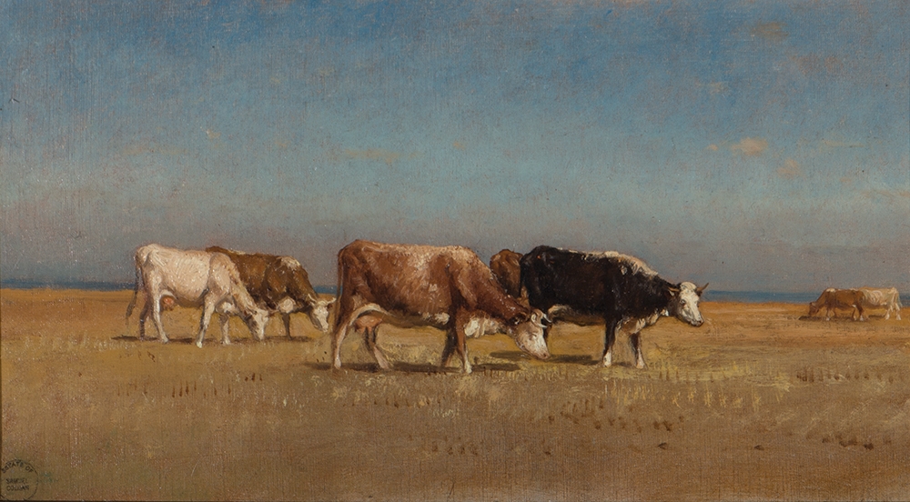 Samuel Colman | Cows at Pasture by the Water | MutualArt
