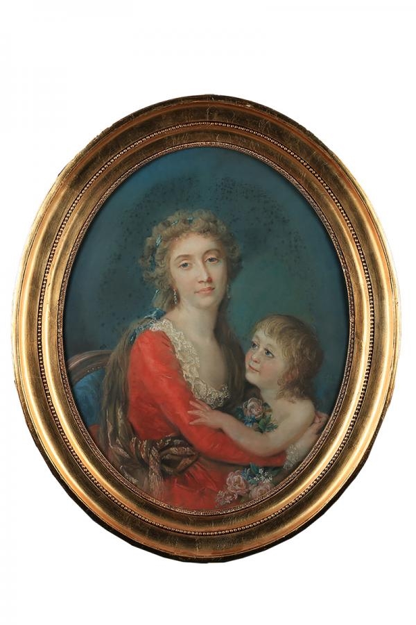 Anna Rajecka | Portret damy z dzieckiem | MutualArt