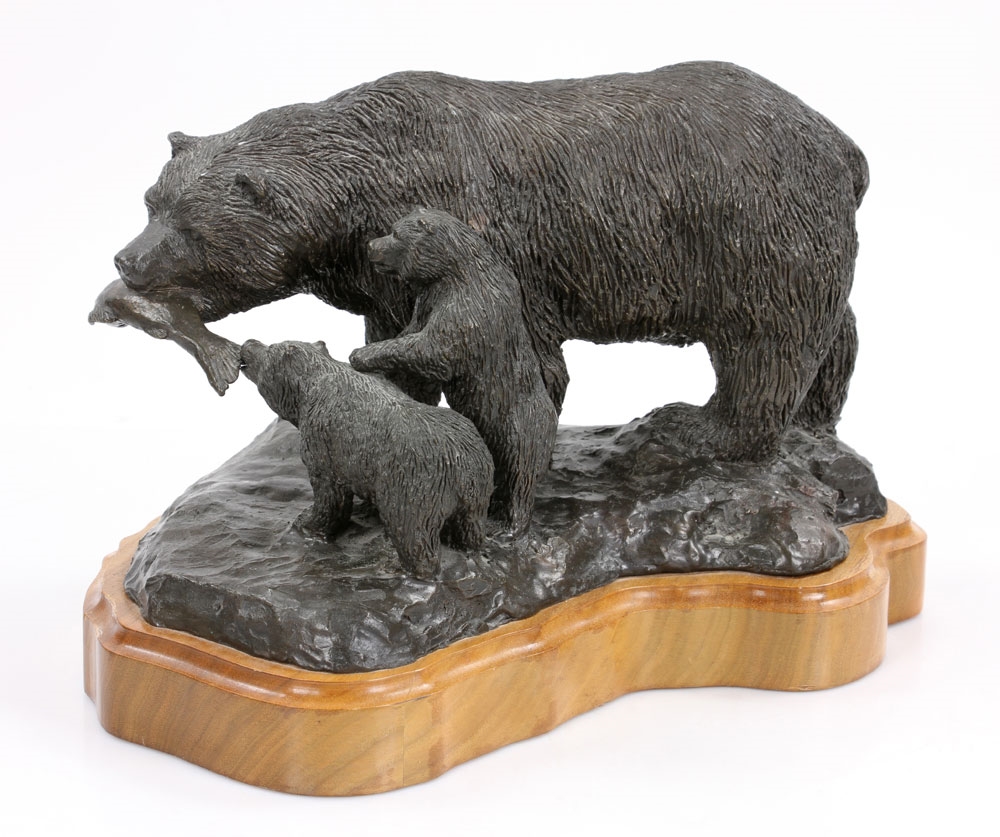Keith Phillips | Bear with cubs | MutualArt