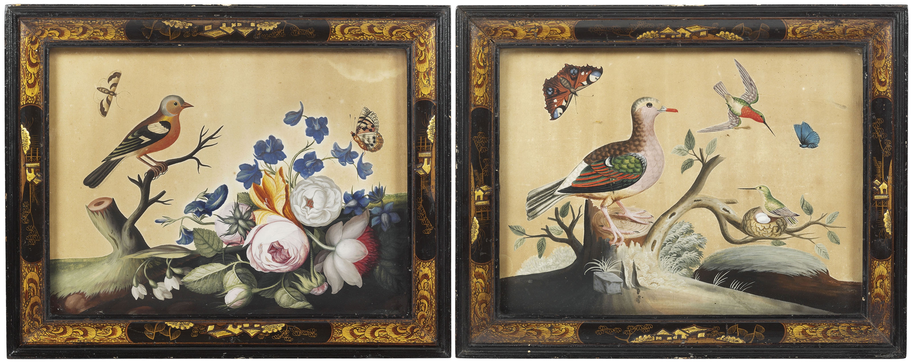 Samuel Dixon | A PAIR OF IRISH GEORGE II EMBOSSED BIRD PICTURES | MutualArt