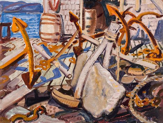 Arthur Lismer | Killick and Anchors, Cape Breton Island (1945) | MutualArt