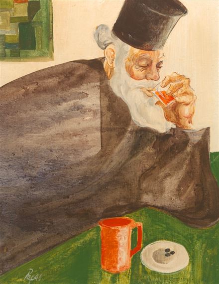 William Papas | The drinking priest | MutualArt