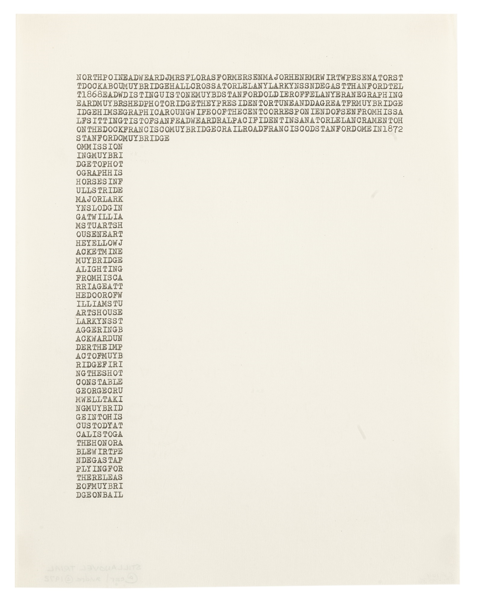 Carl Andre Poems